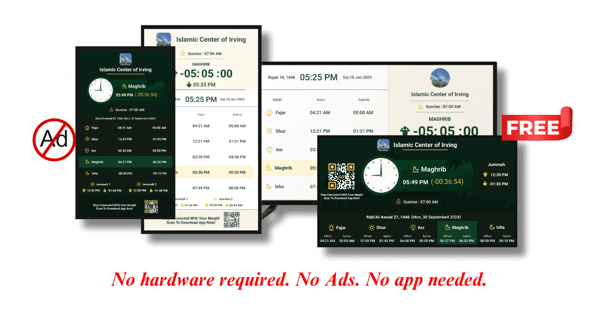 Install Masjid Display System (No Hardware) — Step-by-Step Guide